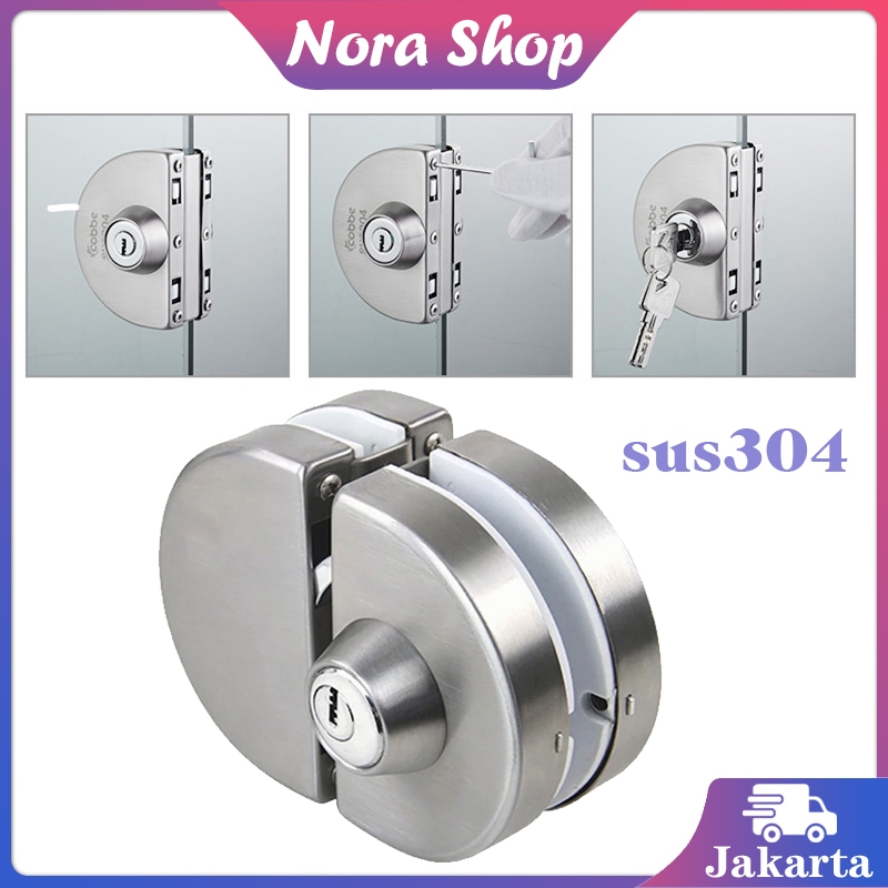 Jual Kaca Pintu Kunci Stainless Steel 304 Kunci Pintu Tutup Push Sliding Gate Lock Pintu Kunci ...