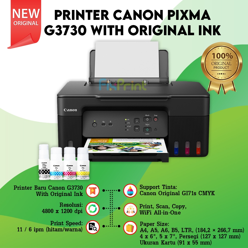 Jual Canon Pixma Printer G3730 Multi Function A4 Wireless G3730 ...