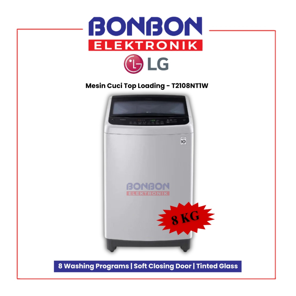 Jual LG Mesin Cuci Top Load Washer 1 Tabung T2108NT1W / T2108-NT1W 8 Kg ...