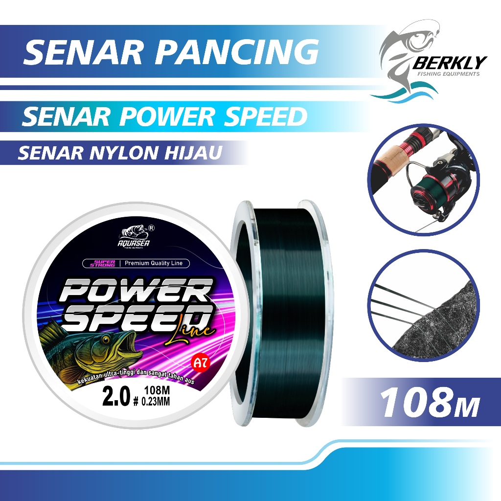 Jual BERKLY - Tali Pancing 108meter Warna Hijau Tua Senar Pancing Bahan ...