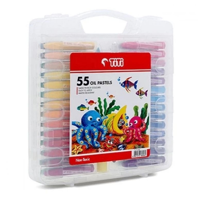 Jual Crayon Krayon Titi 55s isi 55 warna alat tulis krayon minyak | Shopee Indonesia