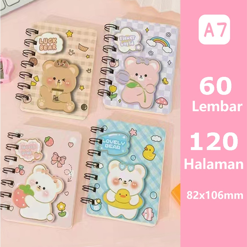 Jual MOKA NOTEBOOK RING MOTIF / BUKU A7 CATATAN RING / BUKU TULIS RING ...