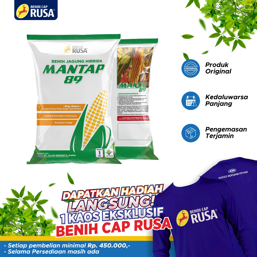 Jual Sahabat Rusa - Jagung Pipil MANTAP 89 - 1 Kg | Benih Cap Rusa ...