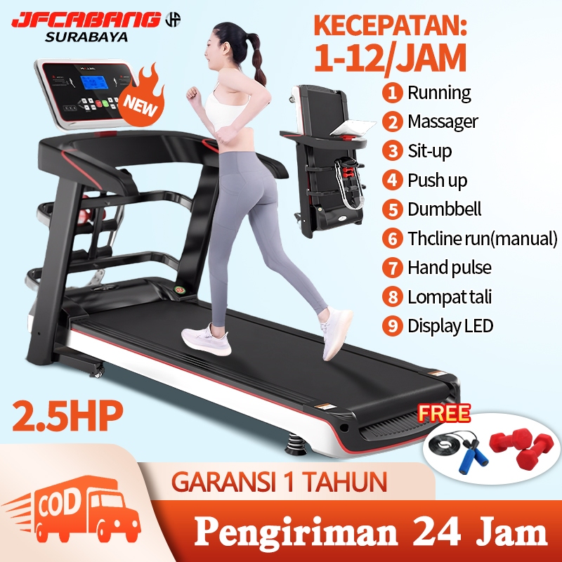 Jual Treadmill Elektrik Multifungsi 2.5HP/3.0HP Mesin Lari Olahraga Gym ...