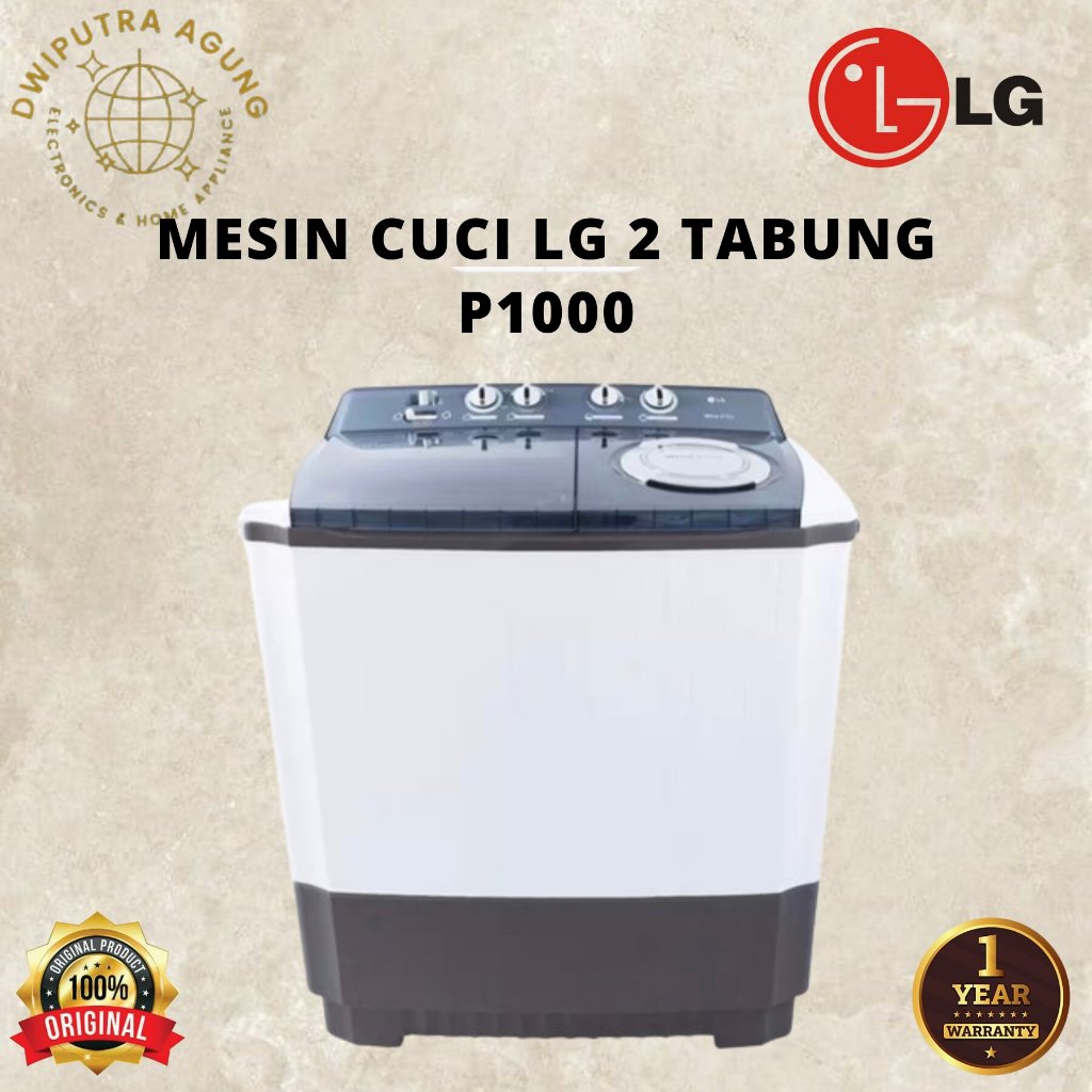 Jual MESIN CUCI 10KG LG 2 TABUNG P1000 / P 1000RT / 1000 LG | Shopee ...