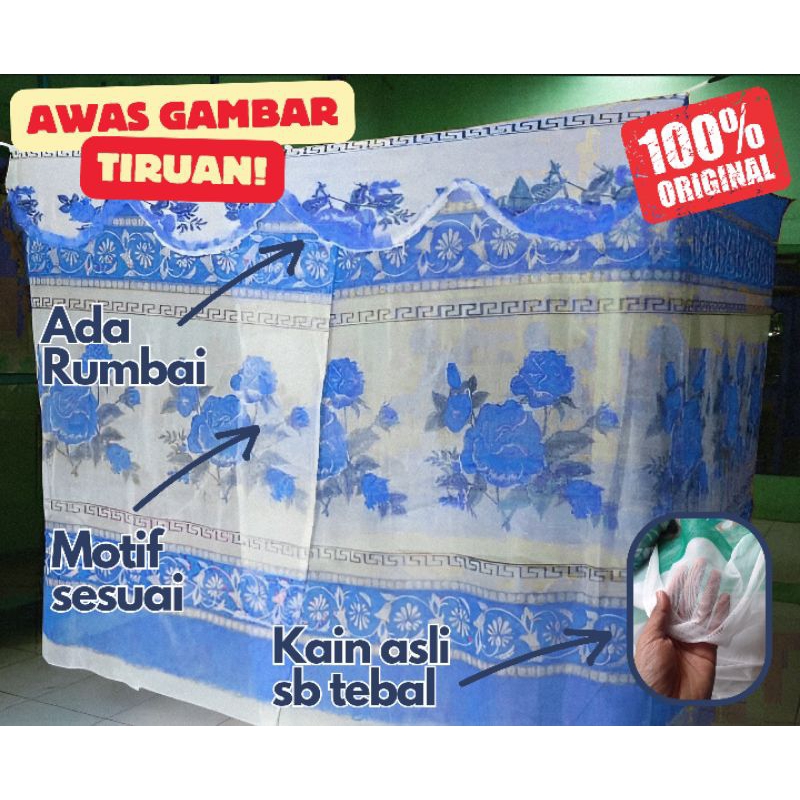 Jual [ORIGINAL] KELAMBU BUNGA RUMBAI KAIN SB TEBAL | Shopee Indonesia