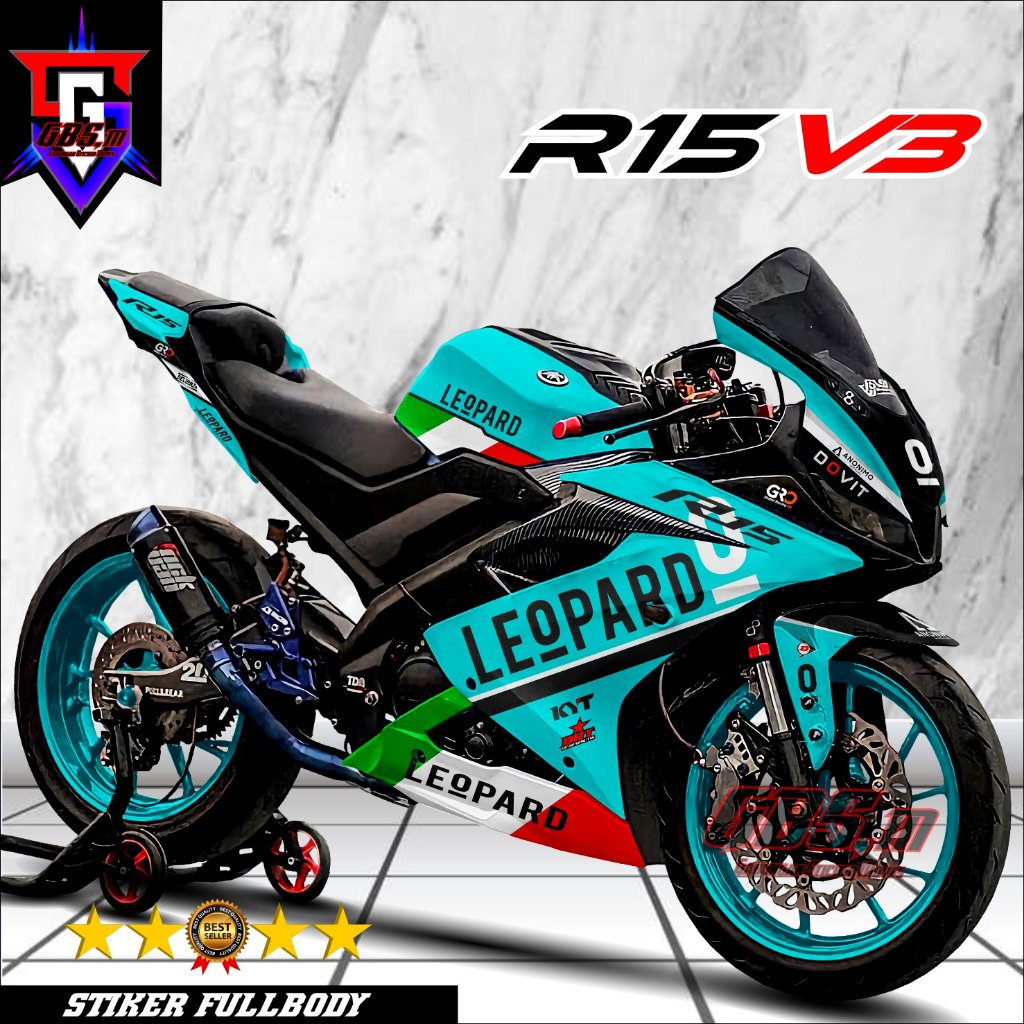Jual Decal Stiker R15 V3 Stiker Decal Motor R15 V3 Sticker Yamaha R15 ...