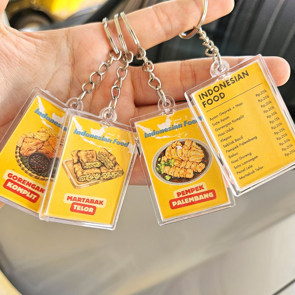 Jual Gantungan Kunci Akrilik Keychain MAKANAN INDONESIA | Shopee Indonesia