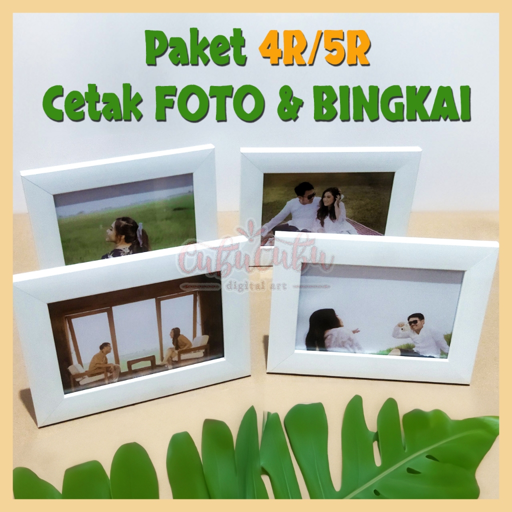 Jual Paket cetak foto bingkai 4R 5R dapat 4Pcs | Shopee Indonesia