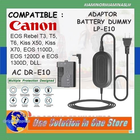 Jual Adapter DC Coupler Baterai Dummy Canon EOS 1500D 3000D 2000D 4000D ...