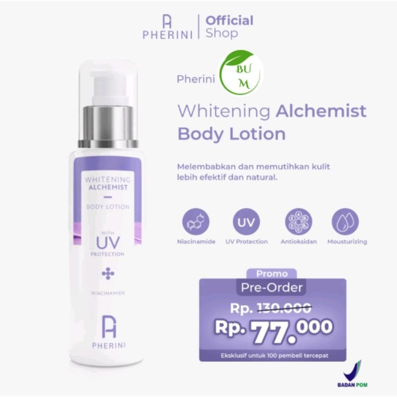 Jual Pherini Whitening Alchemint Body Lotion With UV Protection ...
