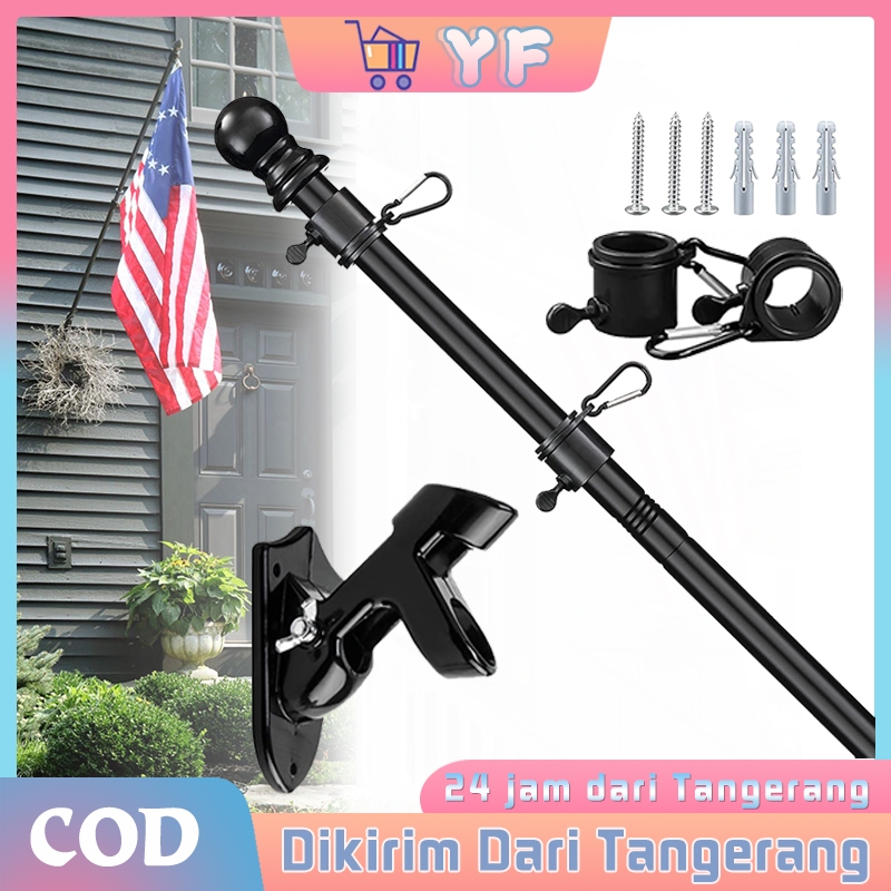 Jual Set 1.95M Tiang Bendera Dinding Baja Tahan Karat + Flagpole ...