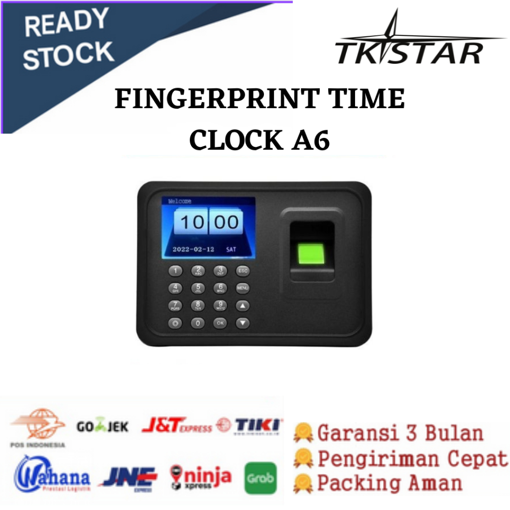 Jual Sidik Jari Mesin Absensi Fingerprint A6 TimeClock Attendance ...