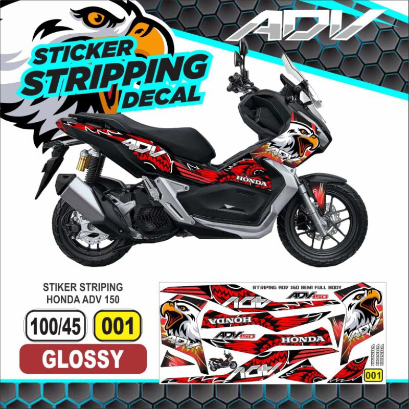 Jual STIKER STRIPING DECAL ADV 150 GLOSSY | Shopee Indonesia