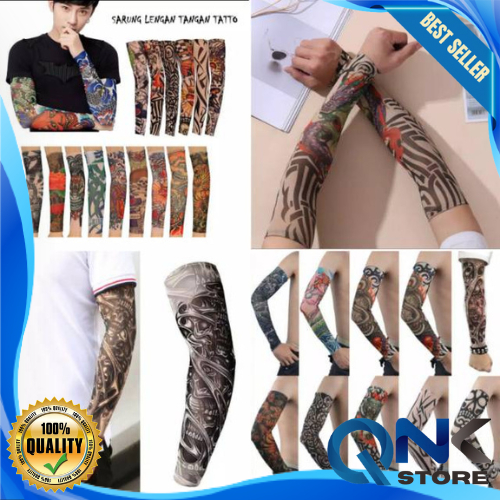 Jual Manset Tangan Sarung Tangan Lengan Motif Tato Temporary Tattoo ...