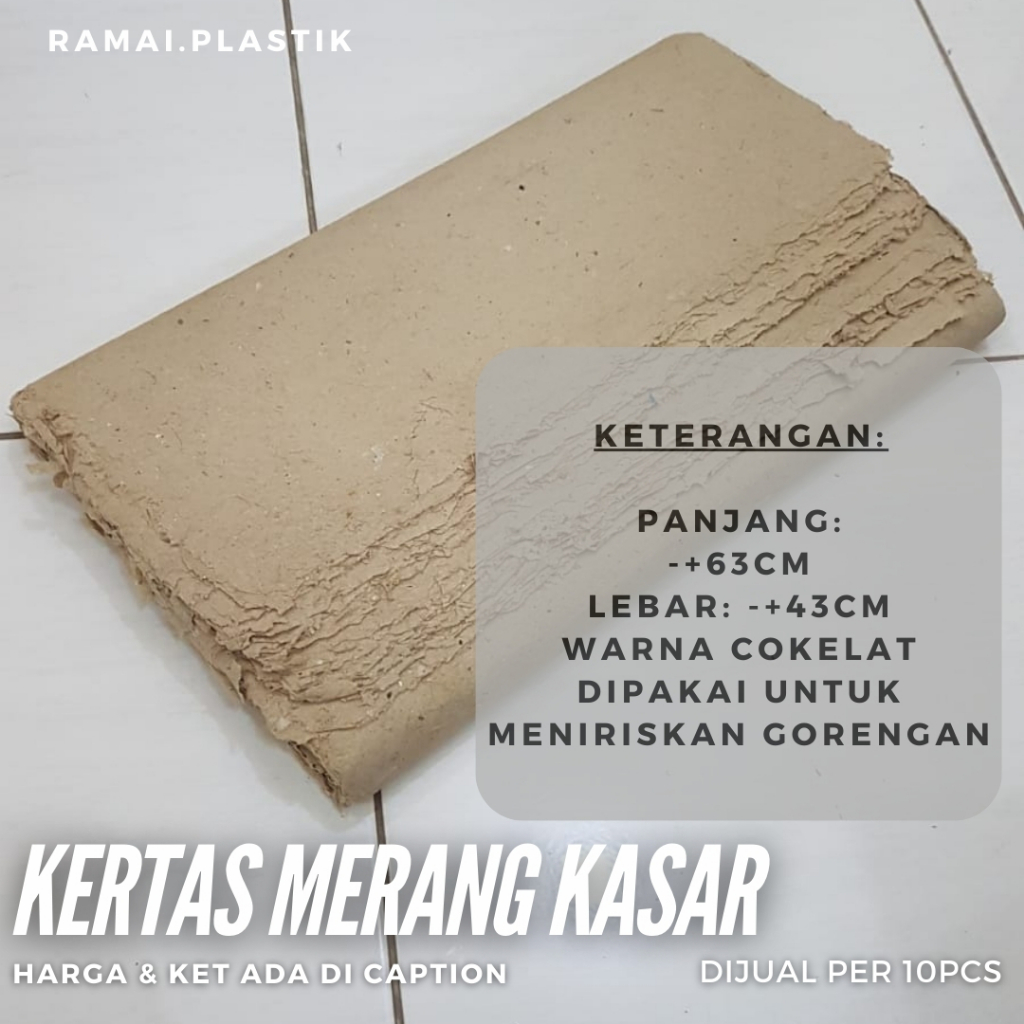 Jual Kertas serap minyak/ kertas merang/ kertas gorengan isi 10 ...