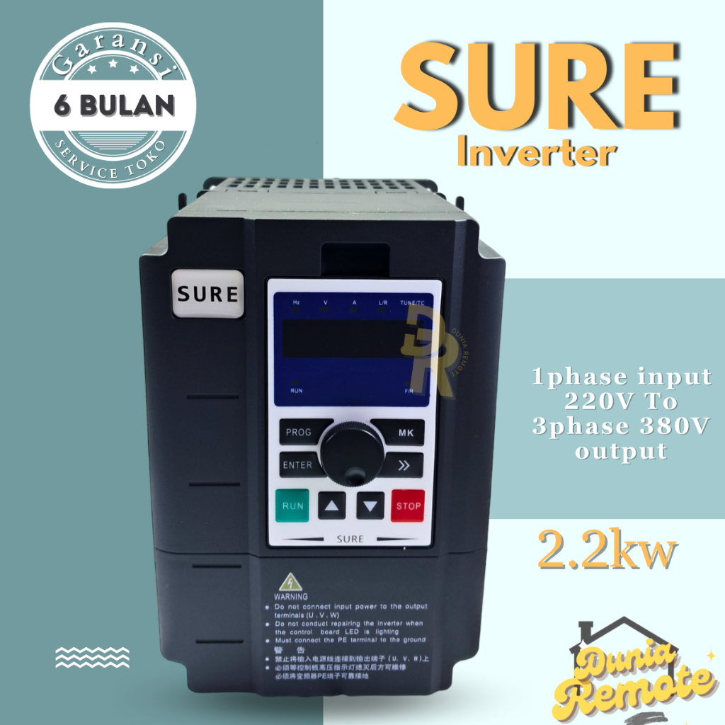 Jual Inverter Frekuensi SURE 2.2KW Pengatur Kecepatan Input3 PHASE 380V to 3PHASE 380V OUTPUT ...