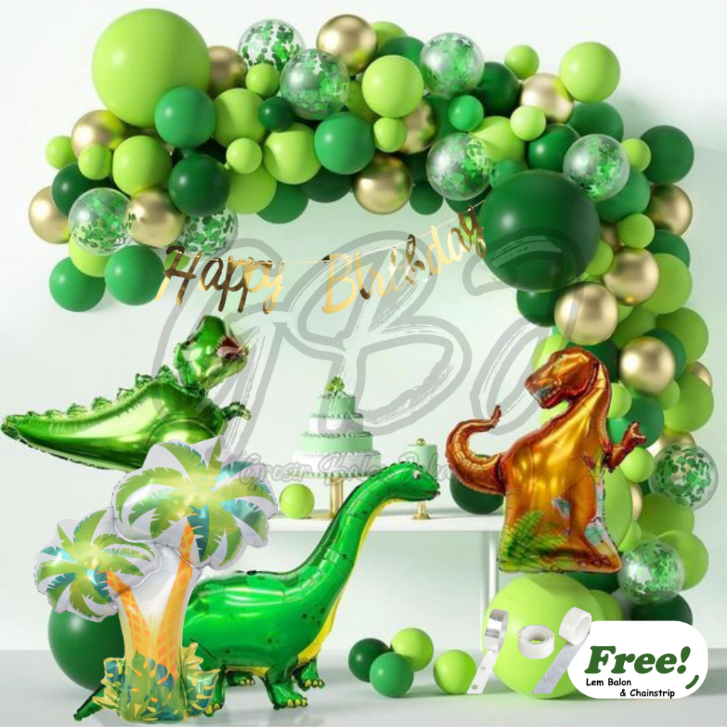 Jual [PAKET PREMIUM] Arch Garland Jurrassic World Theme Complete Set ...