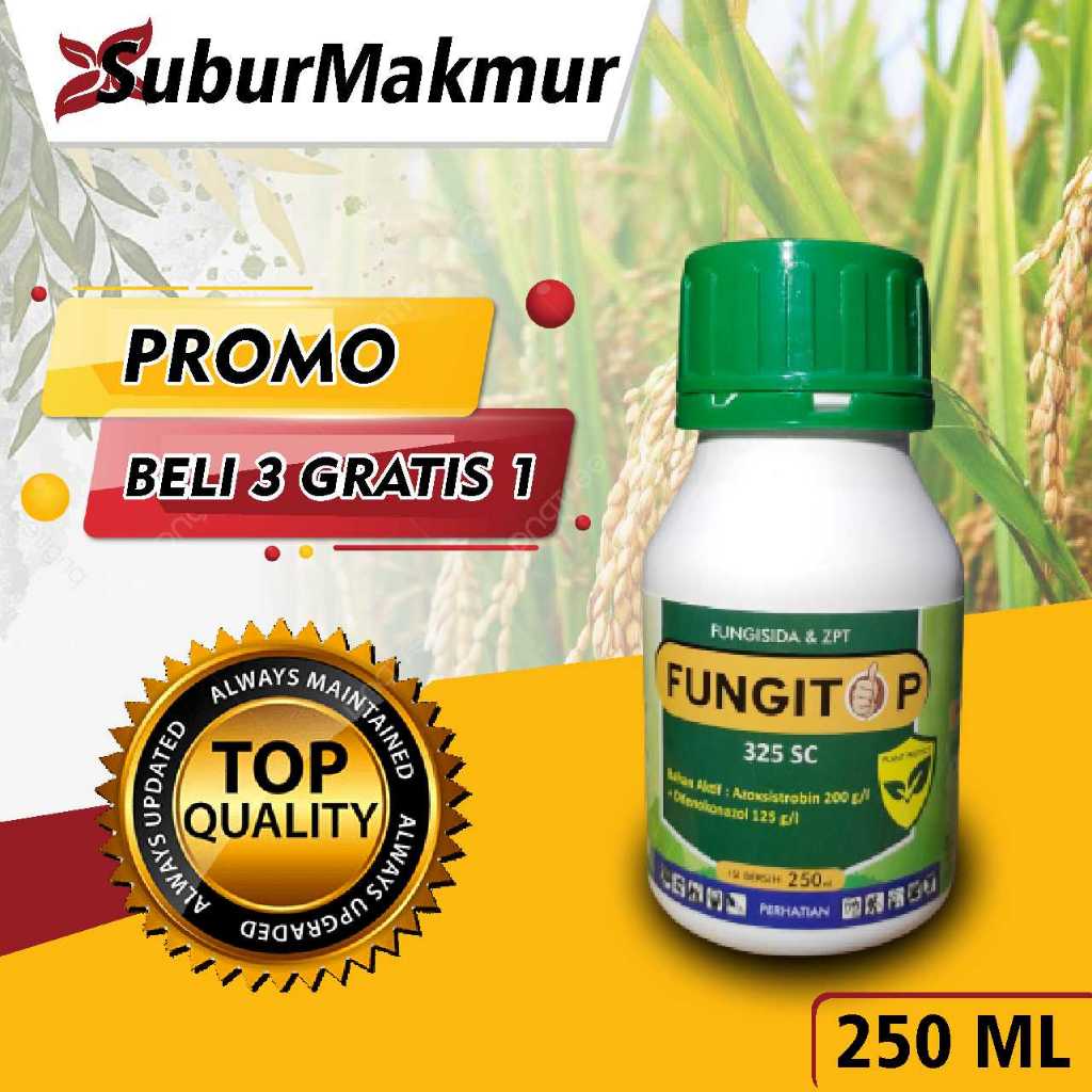 Jual FUNGISIDA FUNGITOP 325 sc 250 mlPROMO BELI 3 GRATIS 1 Bahan Aktif AZOXSISTROBIN 200G/L ...