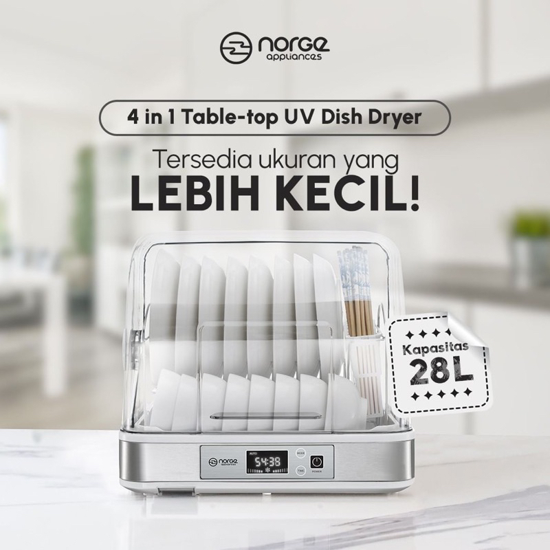 Jual Norge 4in1 Dish Dryer 28L Sterilizer Alat Makan NG-DD28UV | Shopee Indonesia