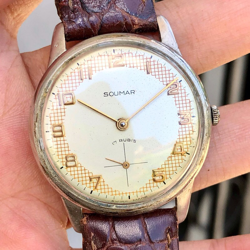 Jual Vintage SOUMAR 17RUBIS SUBSECOND Swiss Made | Shopee Indonesia