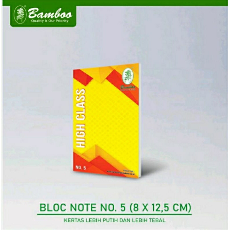 Jual Bloc Note no 5 merk Bamboo (ECER) | Shopee Indonesia