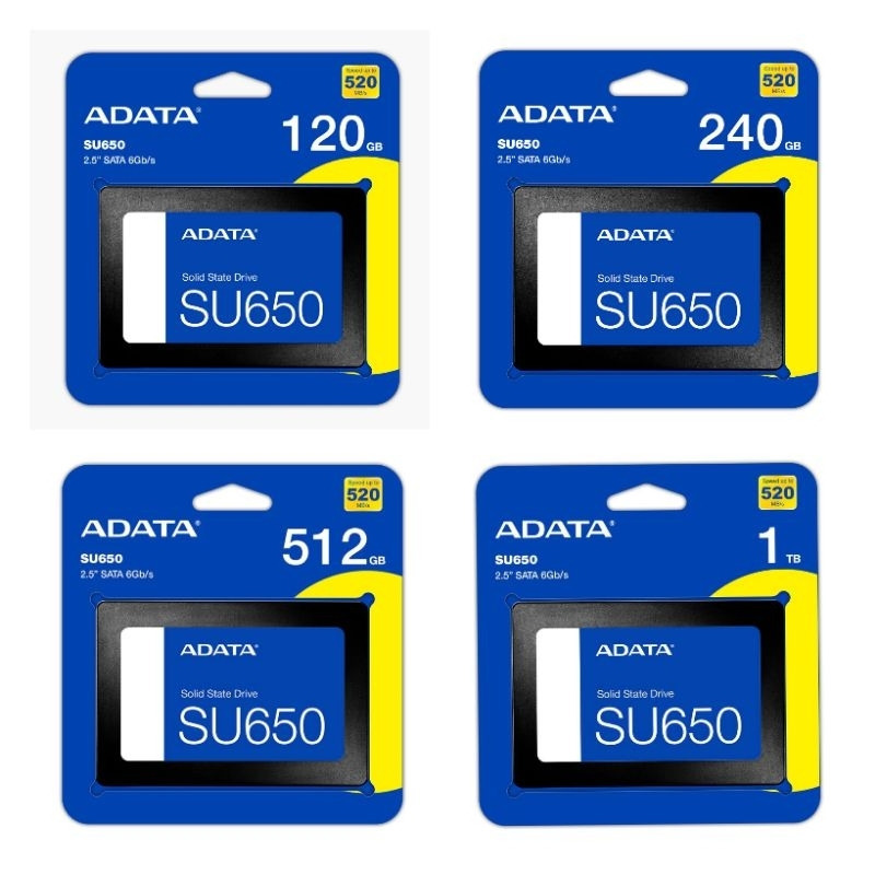 Jual SSD ADATA SU650 120GB 240GB 512GB 1TB SOLID STATE DRIVE 3D NAND ...