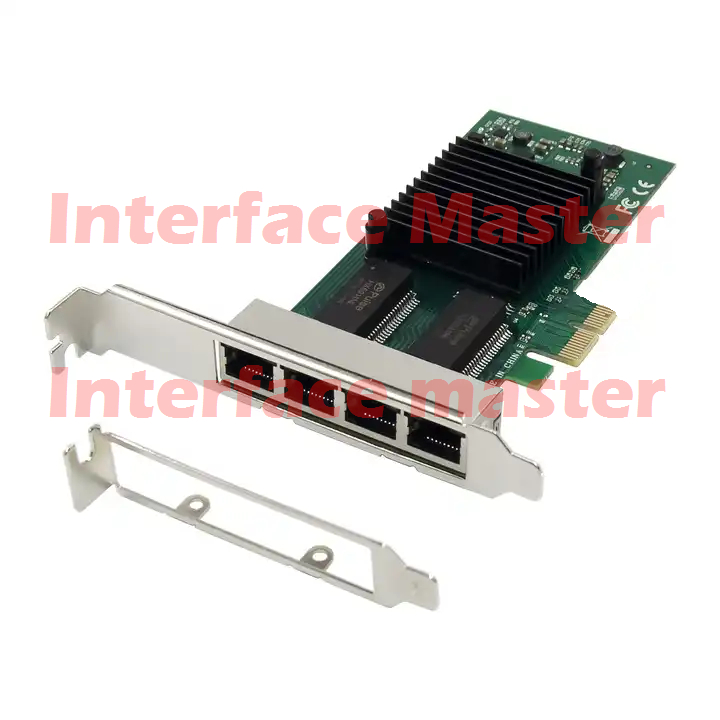 Jual Lan card intel quad 4 port gigabit i350-t4 i350 pci express x1 network server adapter ...