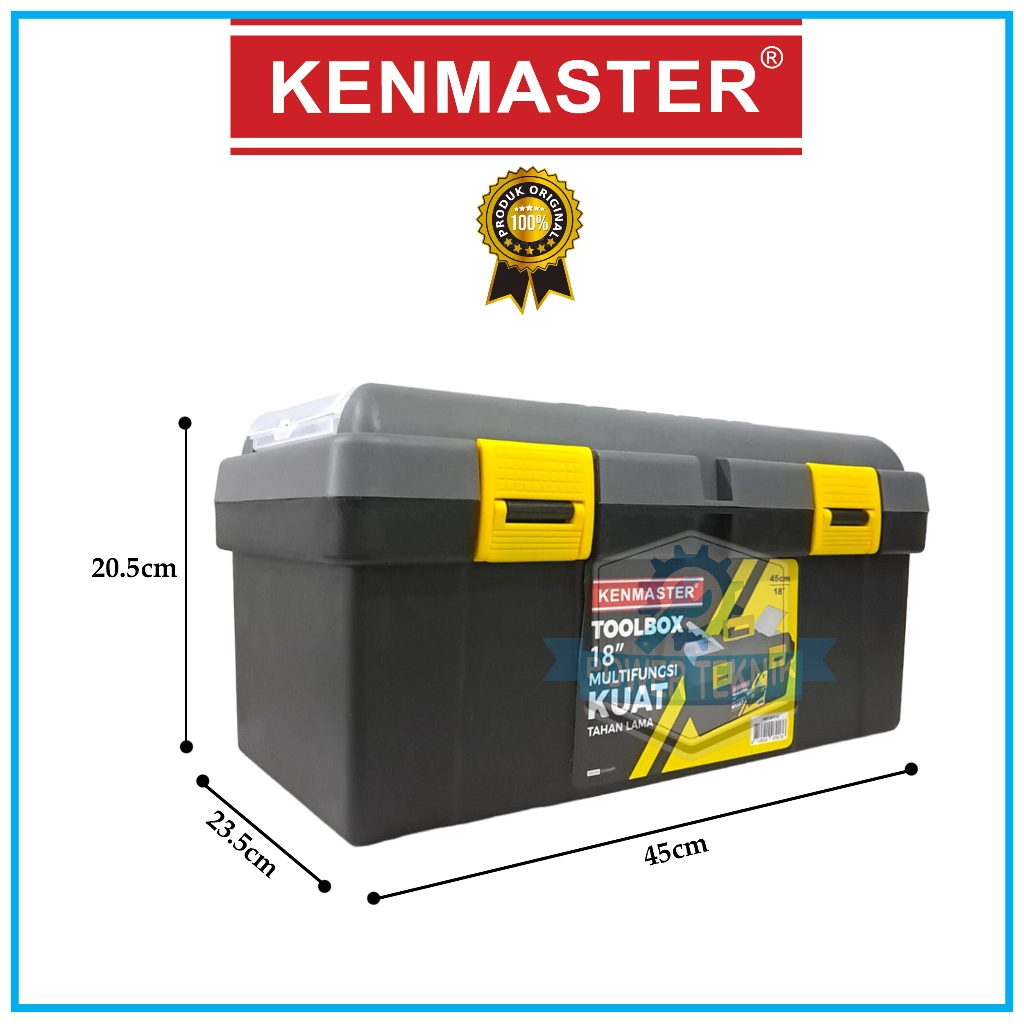 Jual TOOL BOX BESAR 18 Inch KENMASTER ToolBox Penyimpanan Alat Perkakas ...