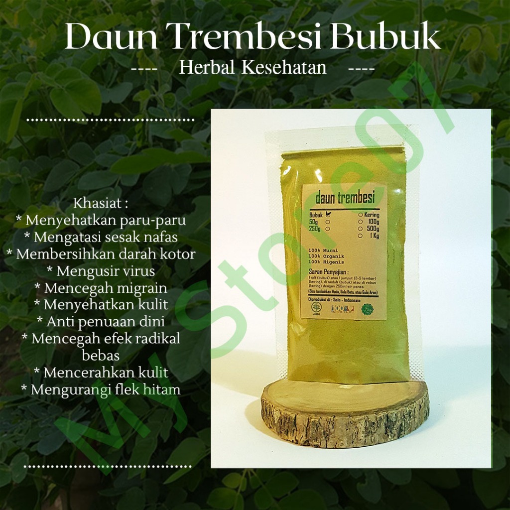 Jual Herbal Kesehatan Daun Trembesi Bubuk / Samanea Saman 100 Gram ...