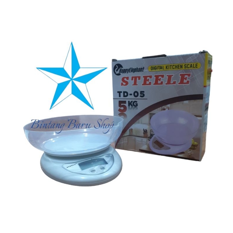 Jual Timbangan Digital 5 kg Steele / Timbangan Dapur / Timbangan Buah ...
