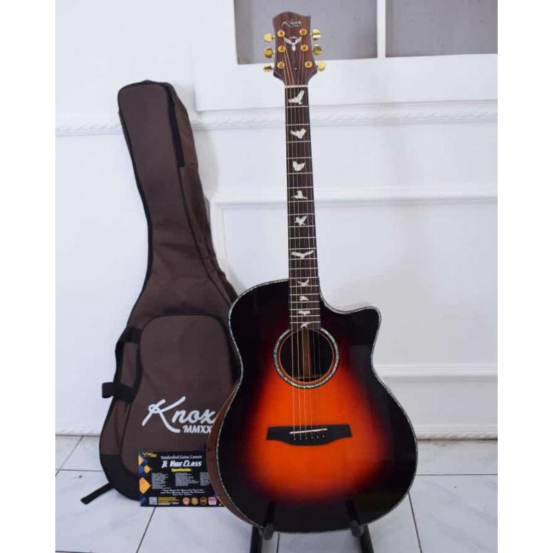 Jual GITAR AKUSTIK ORIGINAL KNOX MMXX TL VIBE CLASS TOP TOP SOLID ...