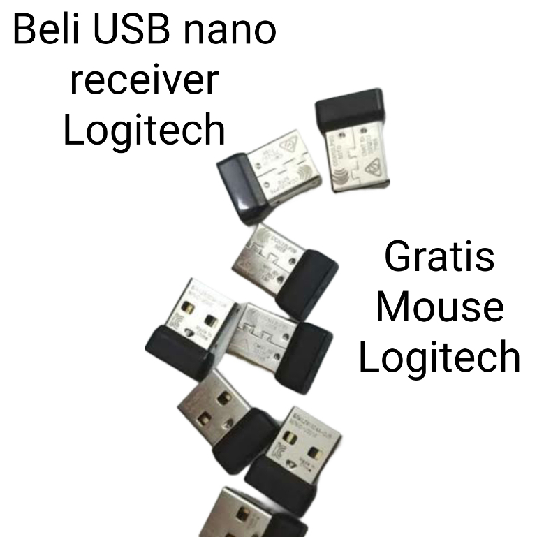 Jual Logitech USB atau Dongle Nano Receiver Mouse Keyboard Bonus Mouse ...