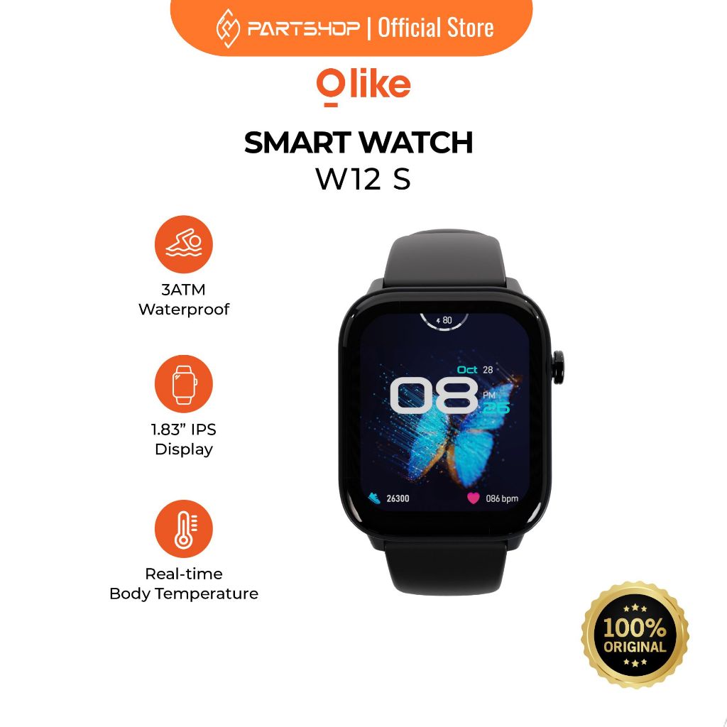 Jual OLIKE W12S Smartwatch Original Watch Anti Air GPS touch control ...