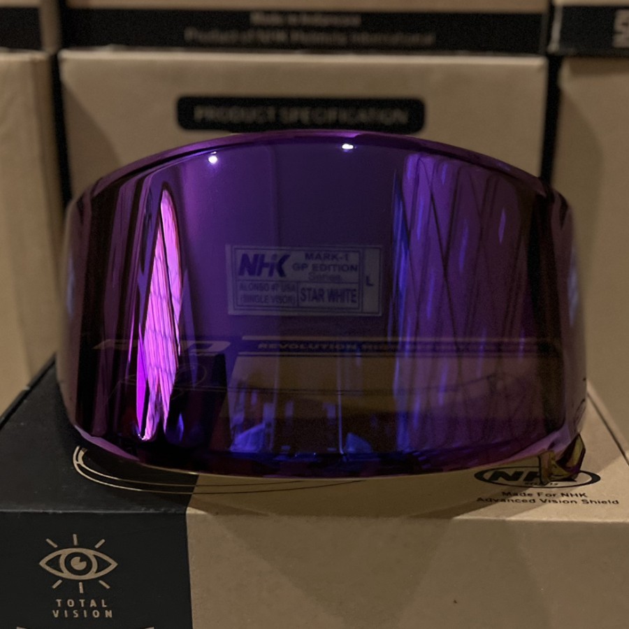 Jual Visor NHK GP R TECH RHD warna Tyrian Violet all size | Shopee ...
