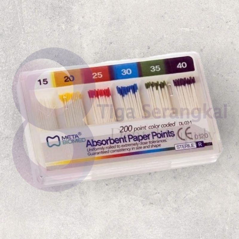 Jual Dental absorbent paper point endo meta biomed 15-40 45-80 protaper ...