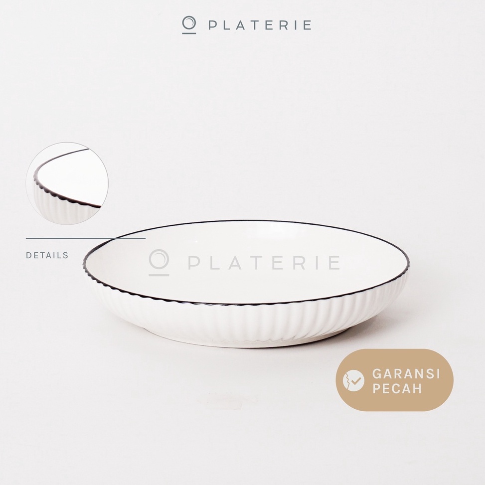 Jual Get It NowM2y2X PLATERIE Piring Porcelain Embossed Plate 78 Inch ...