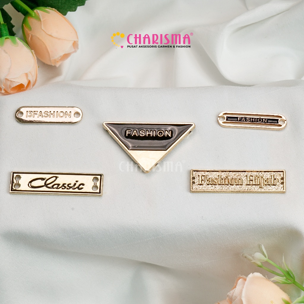 Jual Charisma Label Plat Besi Motif 1 - Label Tag Besi / Plat Hijab ...