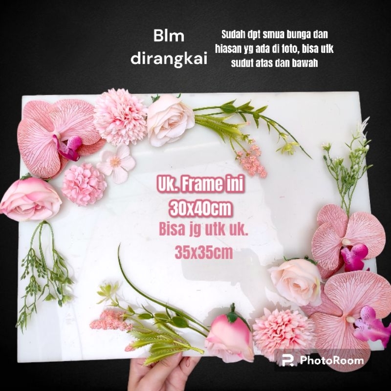 Jual DIY Rangkaian Bunga Mahar Anggrek TANPA frame acrylic Mawar ...