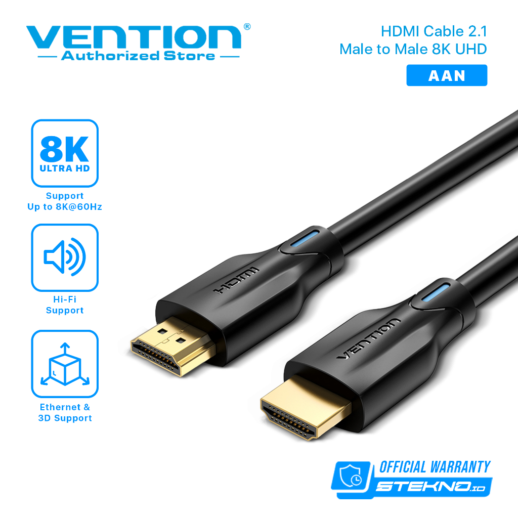 Jual Vention Kabel HDMI v2.1 Male to Male UHD 8K 4K FHD HDR | Shopee Indonesia