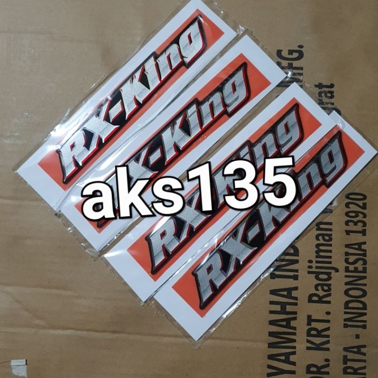 Jual stiker logo emblem cover box aki dan tangki rx king rxking 22 23 ...
