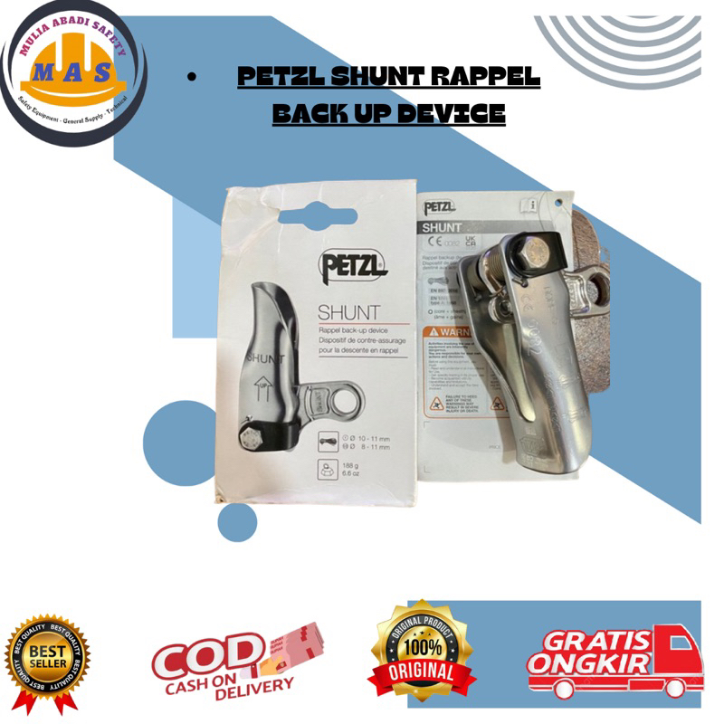 Jual PETZL SHUNT RAPPEL BACK UP DEVICE ORIGINAL / PETZL Shunt Rappel ...