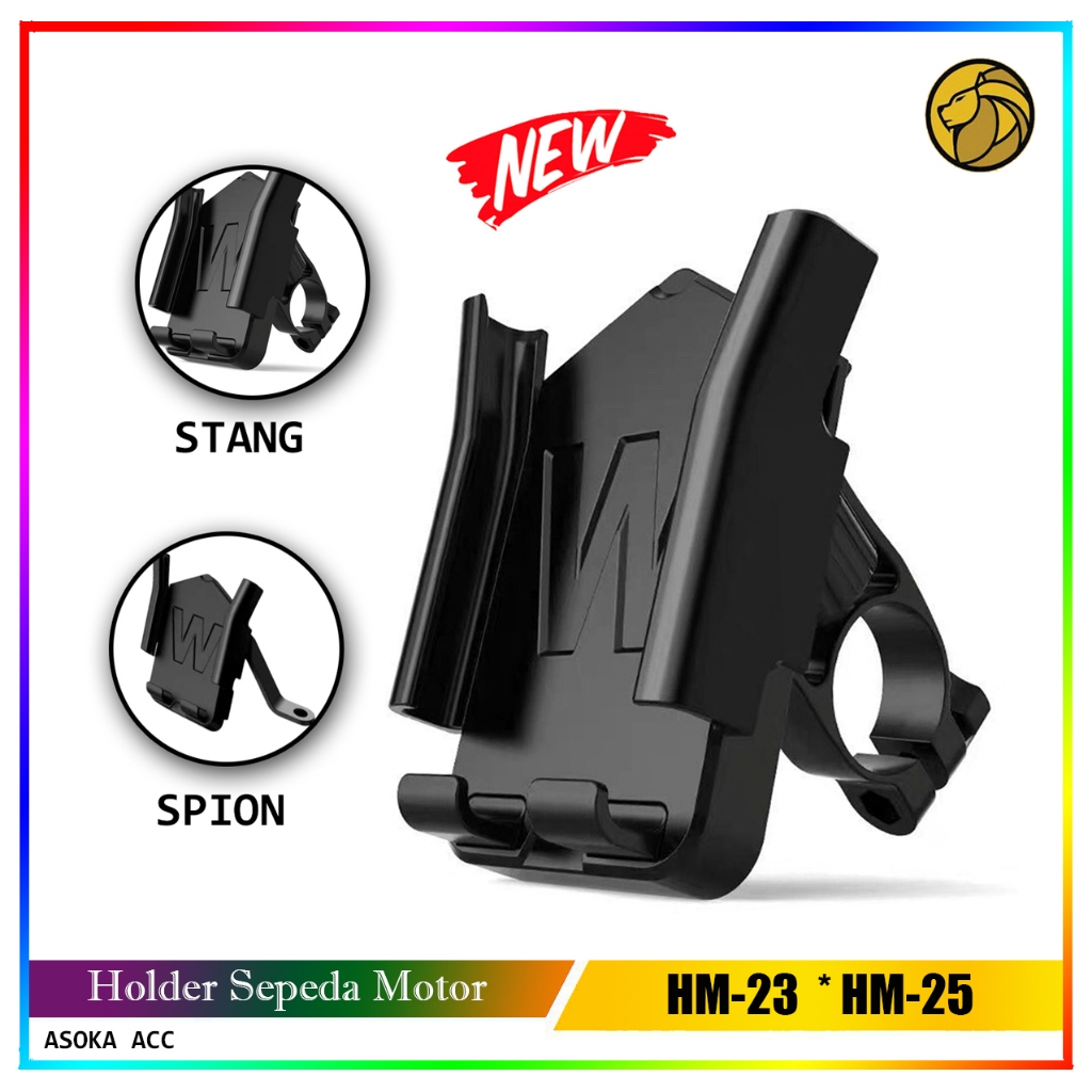 Jual Holder Hp Sepeda Motor Stang & Spion HM-23 HM-25 Kuat Kokoh Dudukan Phone Stand Holder ...