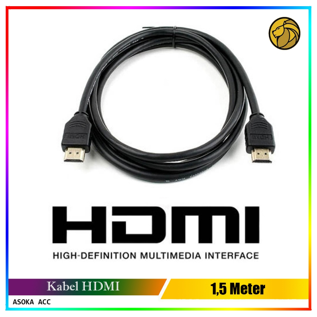 Jual Kabel HDMI 1,5m Laptop Ke TV / DVR CCTV ke Monitor Panjang 1,5 ...