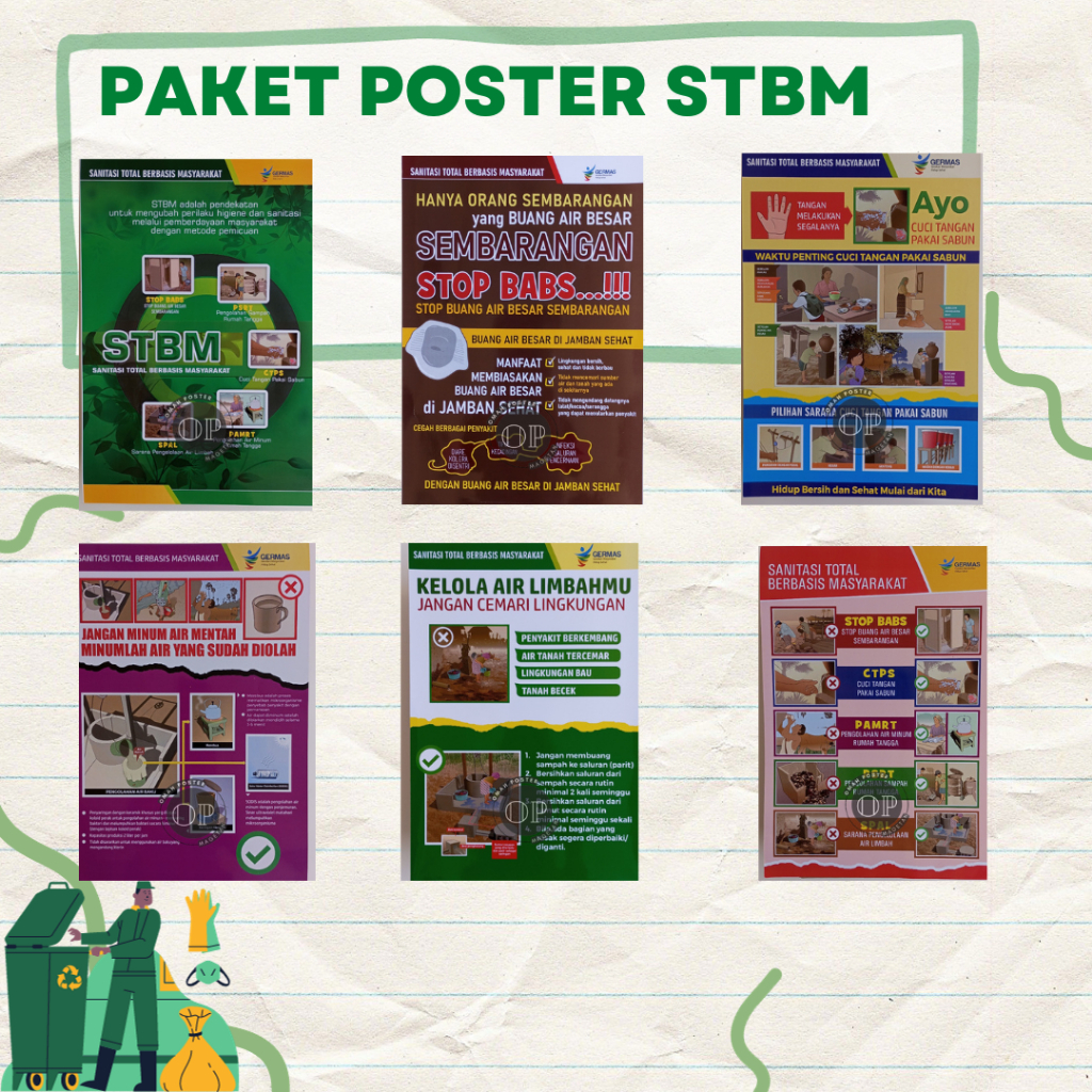 Jual Paket Poster STBM - Sanitasi Total Berbasis Masyarakat - Kelola ...