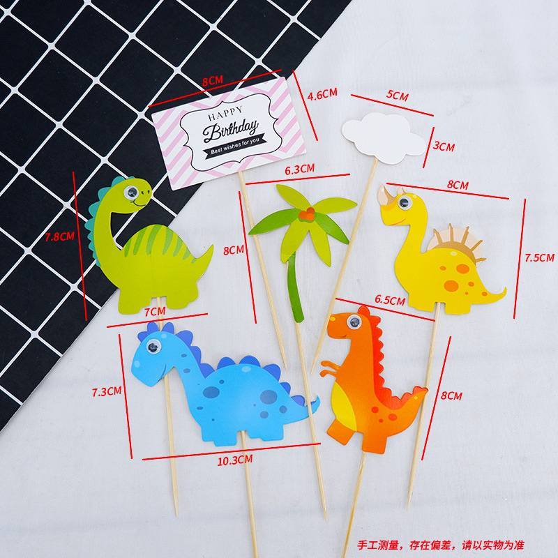 Jual CAKE TOPPER SET TEMA DINO DEKORASI CAKE ULANG TAHUN ANAK | Shopee ...