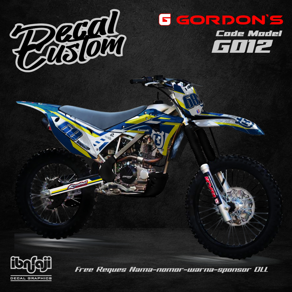 Jual Stiker Decal Gordon Klx full Body custom G012 | Shopee Indonesia