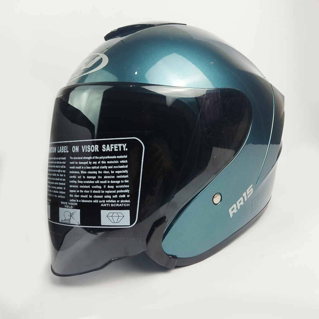 Jual Helm Half Face NFJ RR15 / INK CENTRO PUTIH KACA VISOR SMOKE / Helm ...