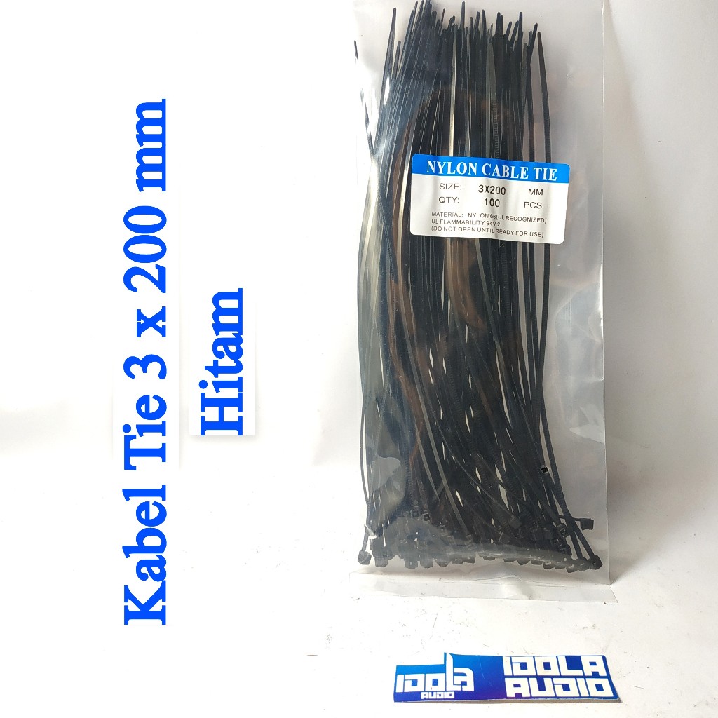 Jual Kabel TIS 3 x 200 mm | Tie Kabel Ukuran 3x200 mm hitam/putih ...