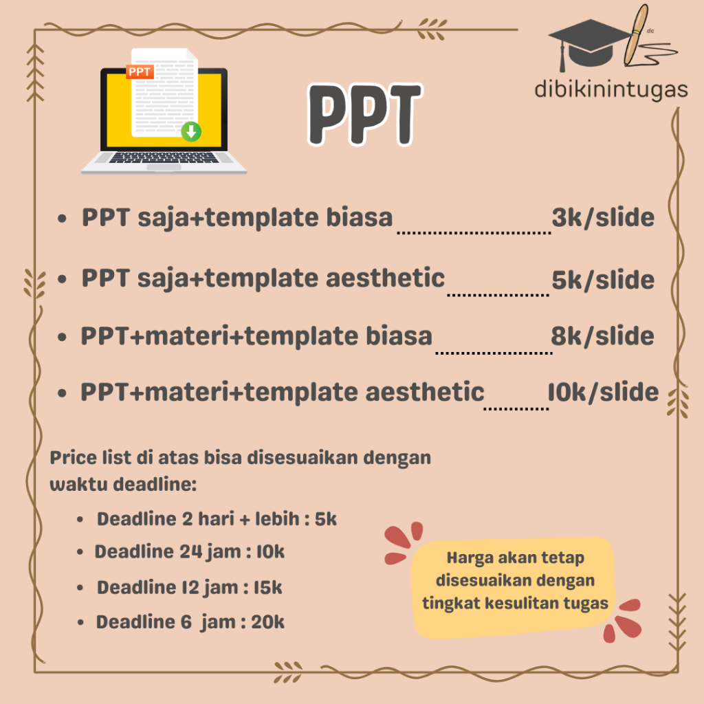 Jual Pembuatan Tugas PPT | Presentasi | Tugas Kuliah | Tugas Sekolah ...